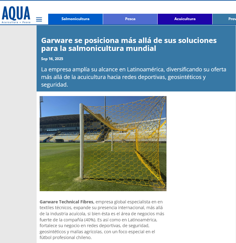 Revista Aqua - Garware se posiciona más allá de sus soluciones para la ...
